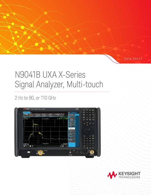 N9041B UXA X-Series Signal Analyzer, Multi-touch PDF Asset Page | Keysight